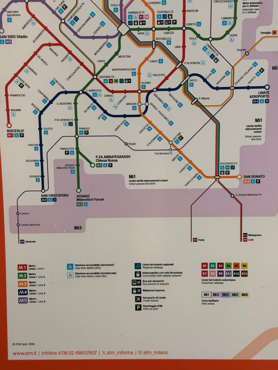 Mappa ufficiale ATM Metro Milano – Tortona4Arte